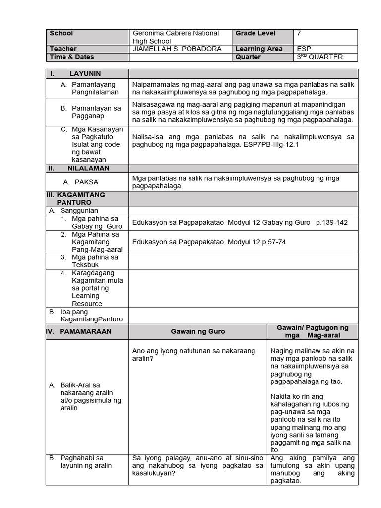 G7 12.1 EsP - Edited | PDF