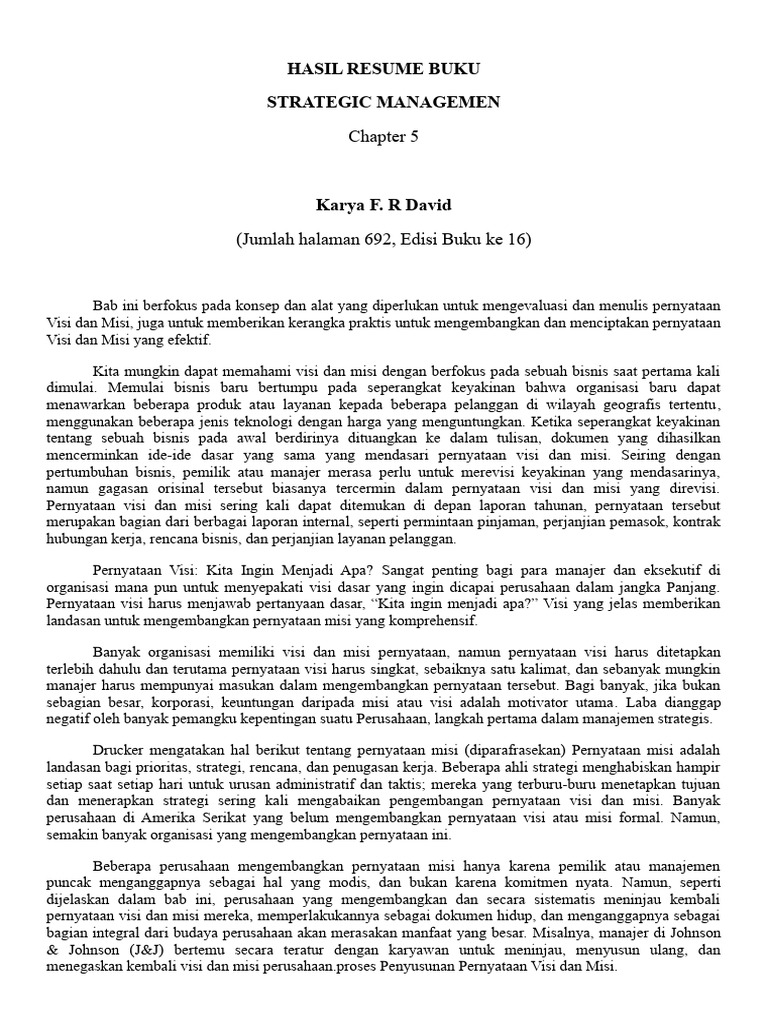 Hasil Resume Buku | PDF