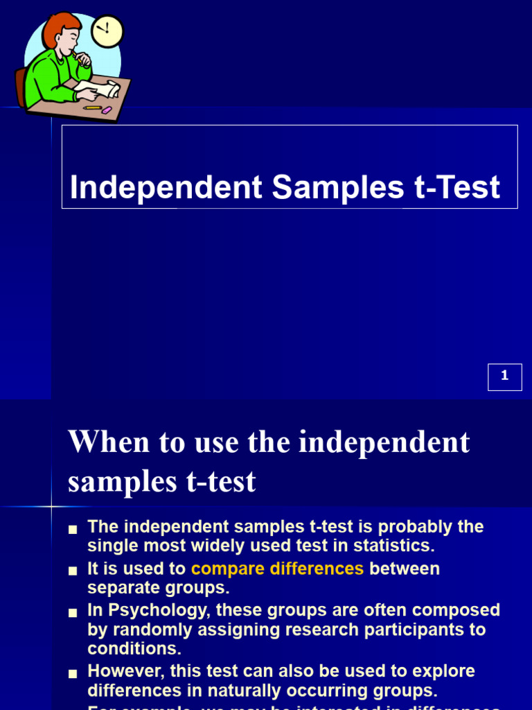 Independent Sample Test | PDF
