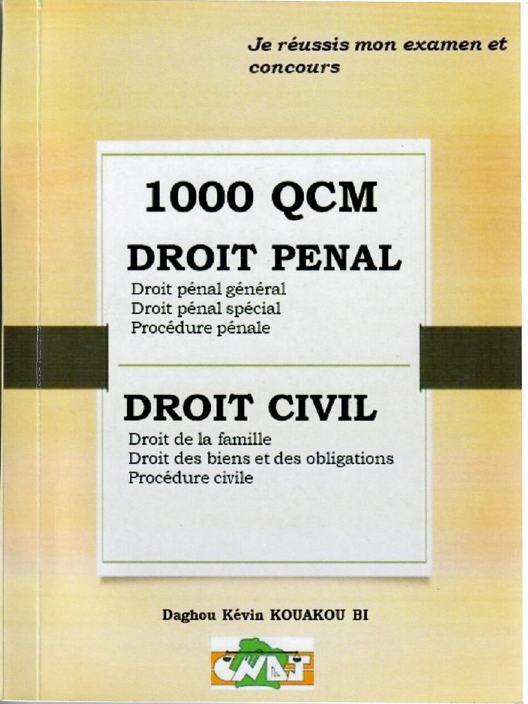 1000 QCM Droit Penal Et Civil | PDF