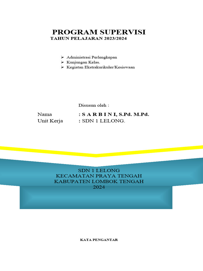 Program Supervisi 2021 | PDF | Bisnis | Pengembangan Diri