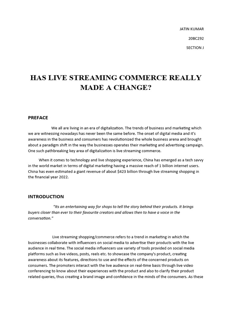 Livestreaming Commerce | PDF