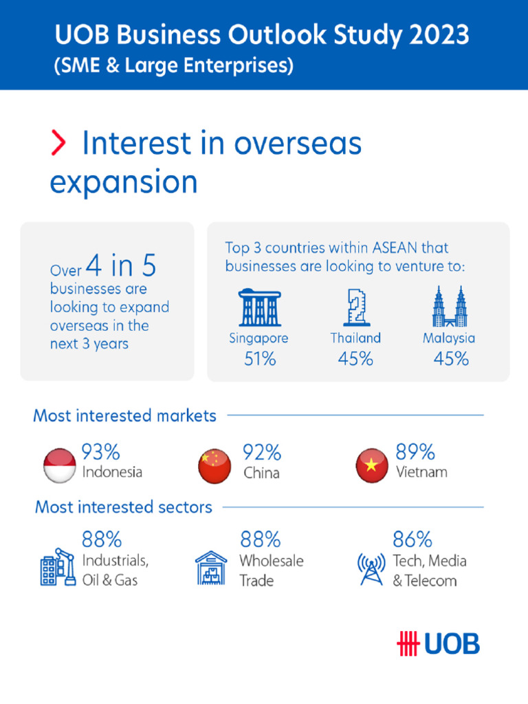 UOB Business Outlook Study 2023 (SME & Large Enterprises) | PDF
