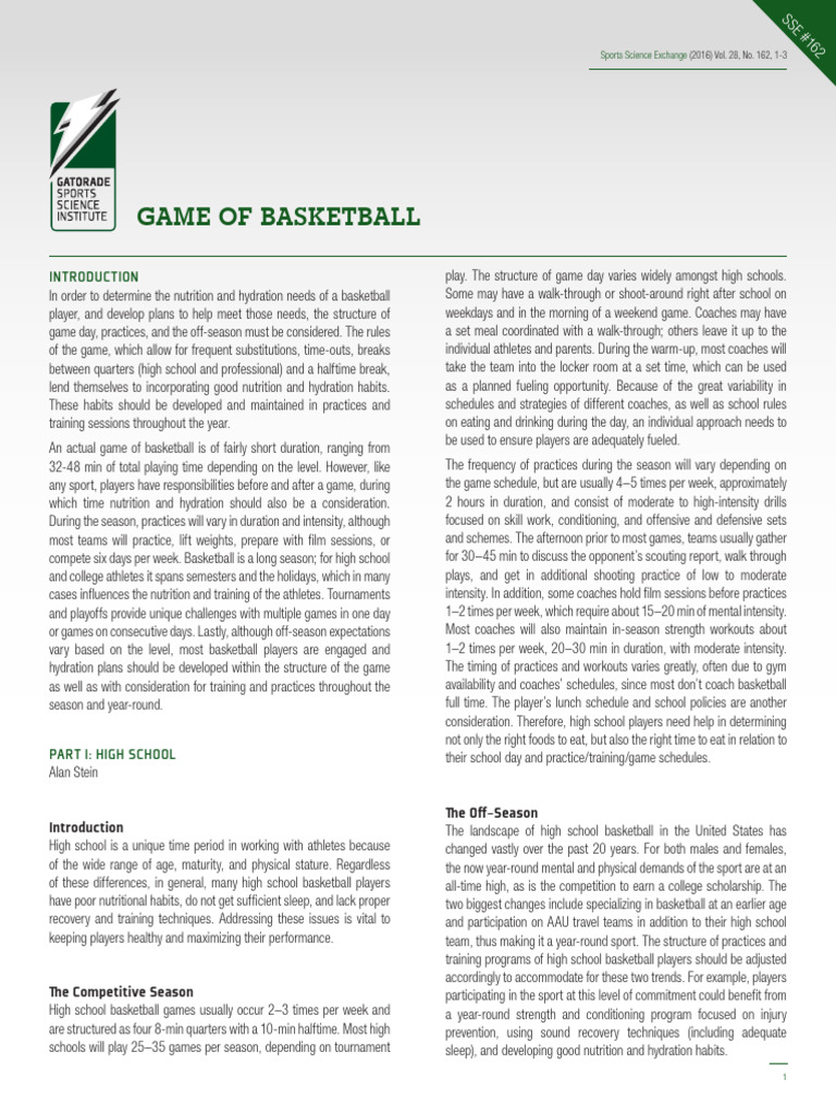 Bball-Taskforce Sse 162 | PDF | Strength Training | Dietitian