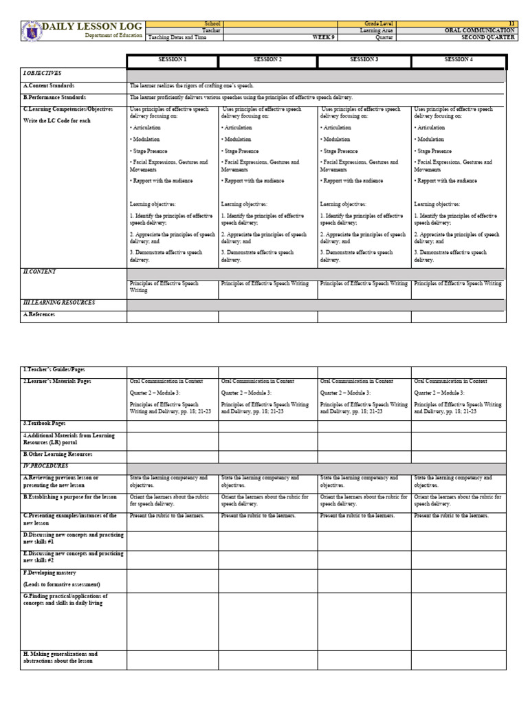 Oral Communication | PDF | Learning | Rubric (Academic)