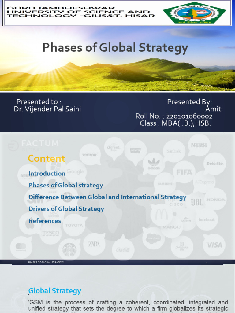 Global Strategic Management by Amit Goyat (1) Final | PDF | Strategic ...