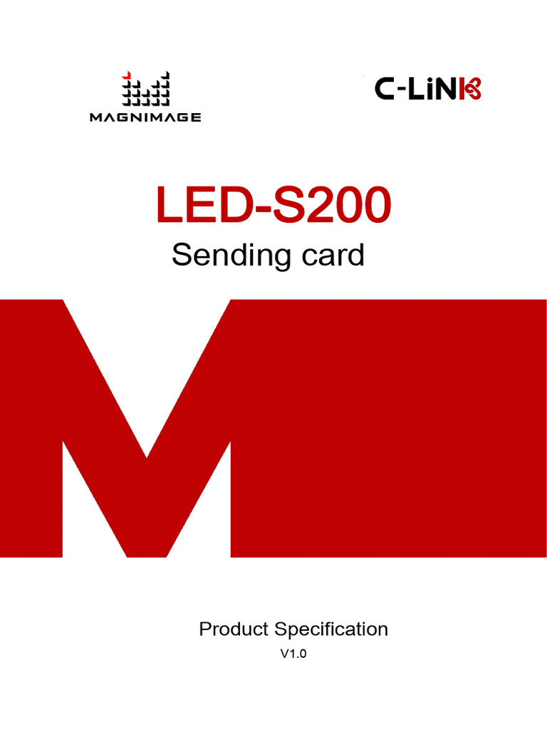 LED-S200 Sending Card Spcification | PDF | Business | Computers