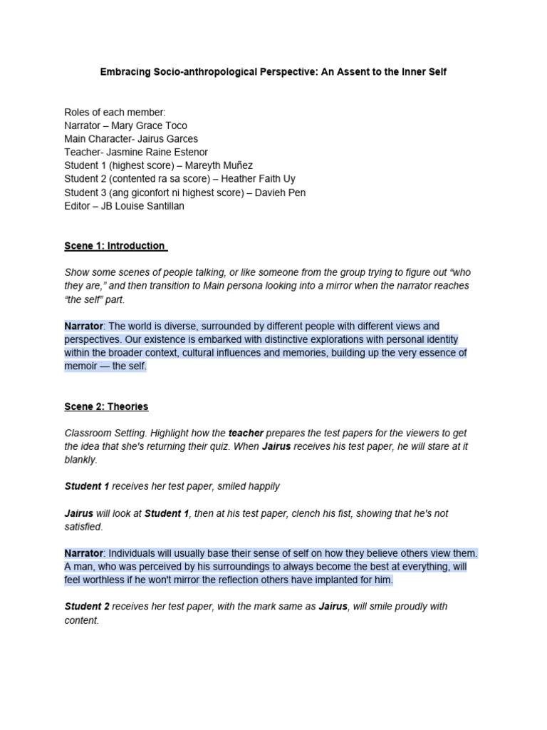 Psych Group Activity | PDF | Self