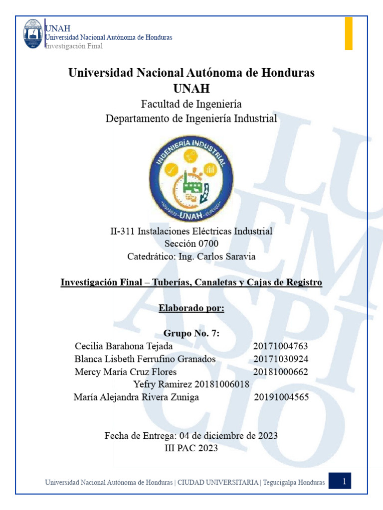INVESTIGACIÓN FINAL Insta | PDF | Tubería (transporte de fluidos) | Conector eléctrico