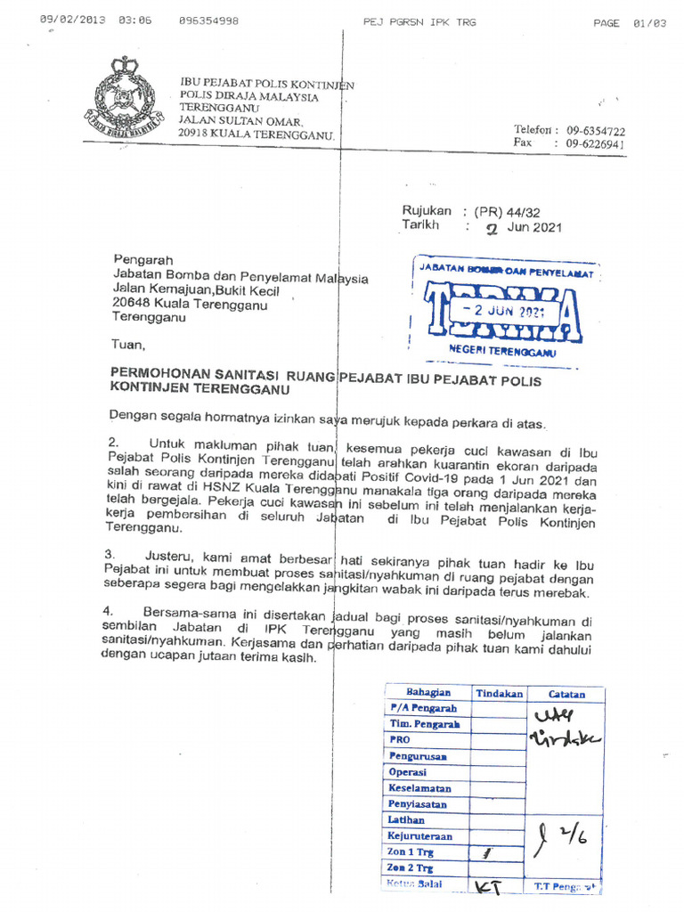 Permohonan Sanitasi IPK TRG | PDF