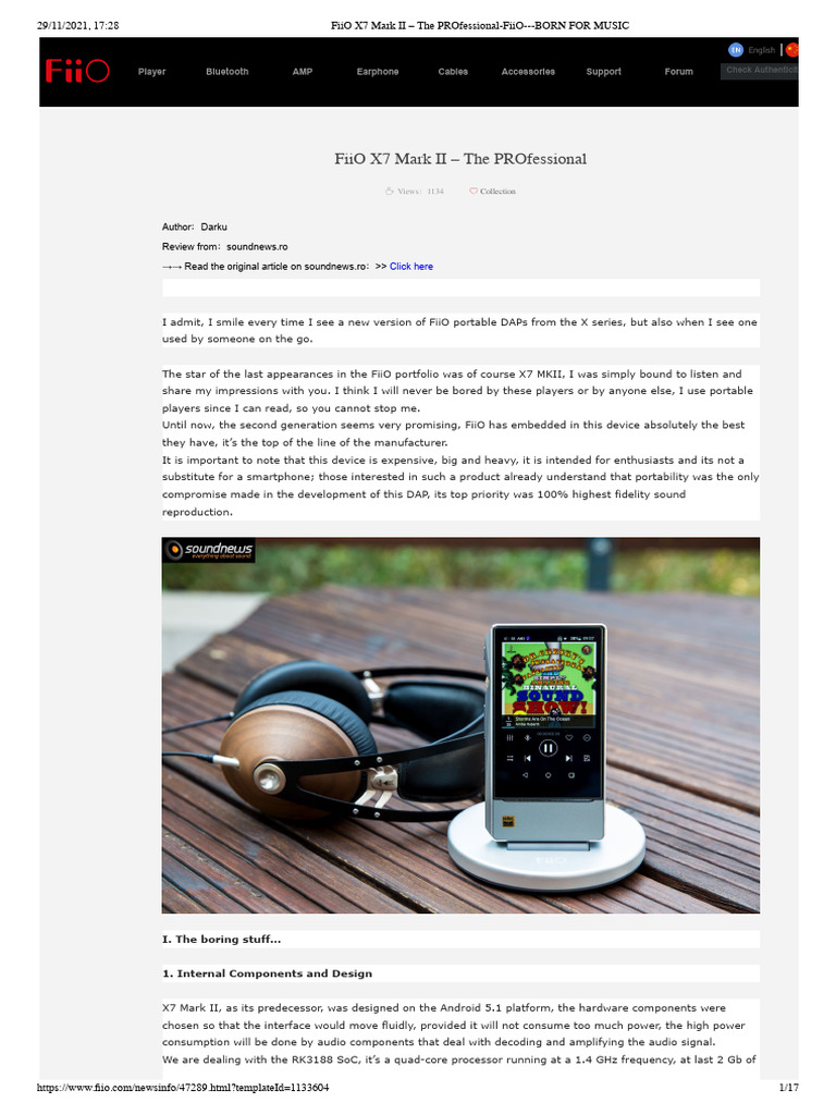 Audiophile's Dream: FiiO X7 Mark II | PDF | Mobile App | Amplifier