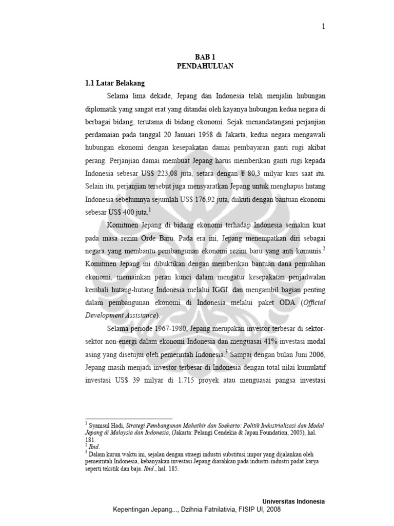 Bab 1 Pendahuluan 1.1 Latar Belakang: Development Assistance) | PDF | Perjalanan