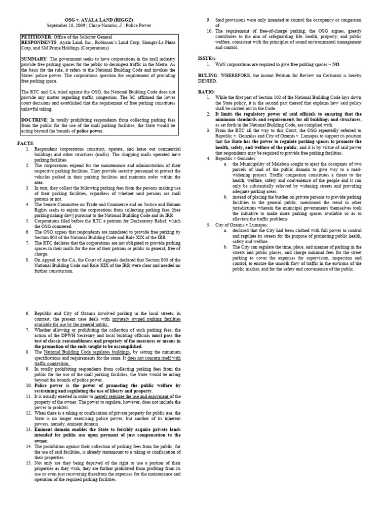 OSG v. Ayala Land | PDF