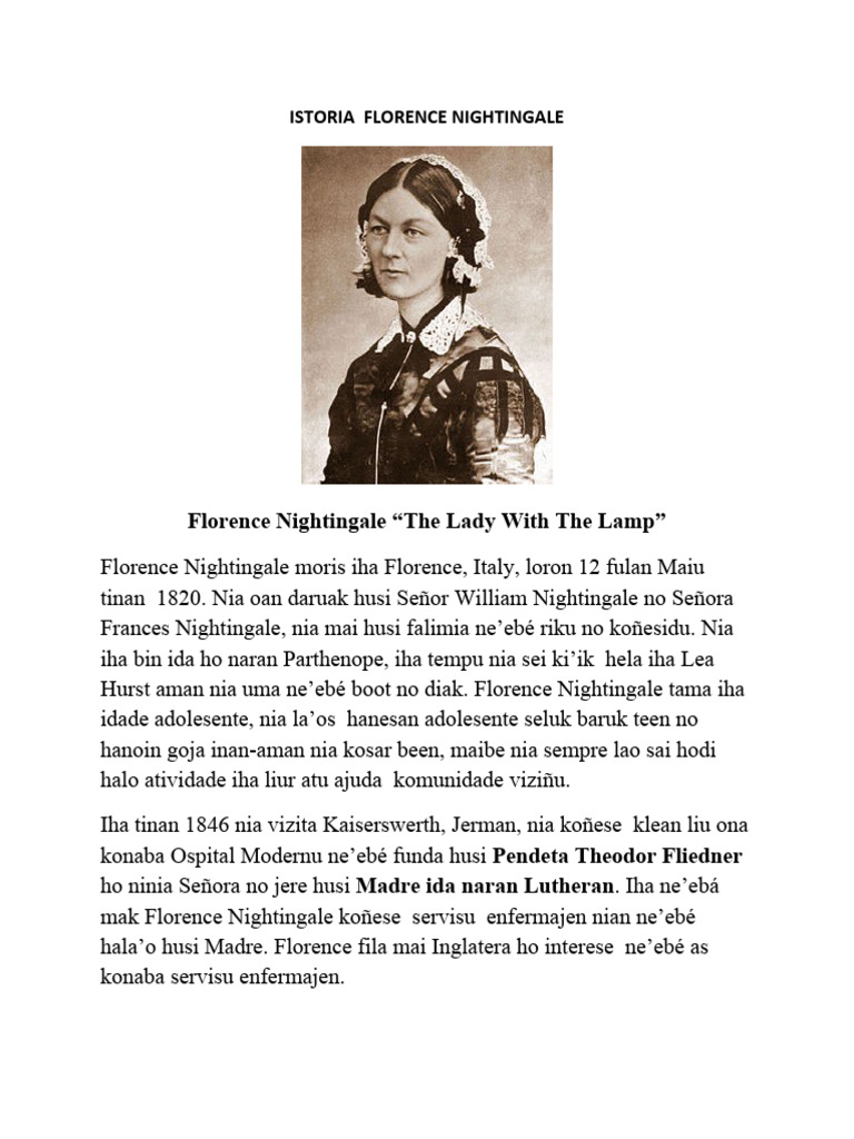 Istoria Florence Nightingale | PDF | ruiseñor de Florencia
