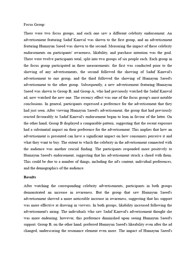 Focus Group Data | Download Free PDF | Advertising | Brand