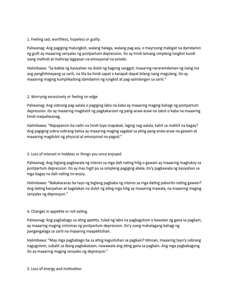 Post Partum Depression | PDF
