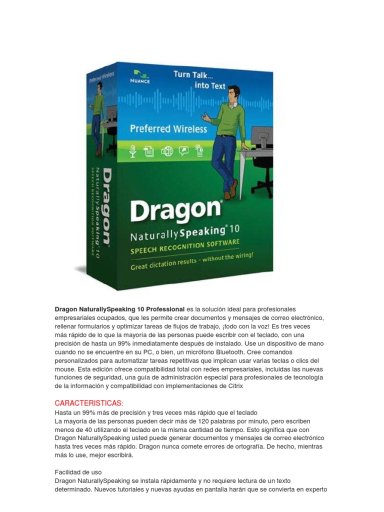 Dragon Naturally Speaking 10 Professional | PDF | Memoria de acceso ...
