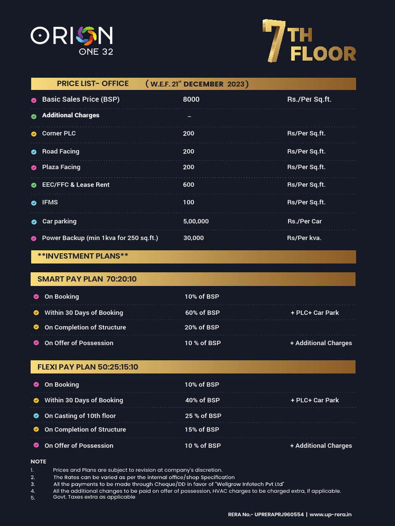 7th Floor Payment Plan | PDF