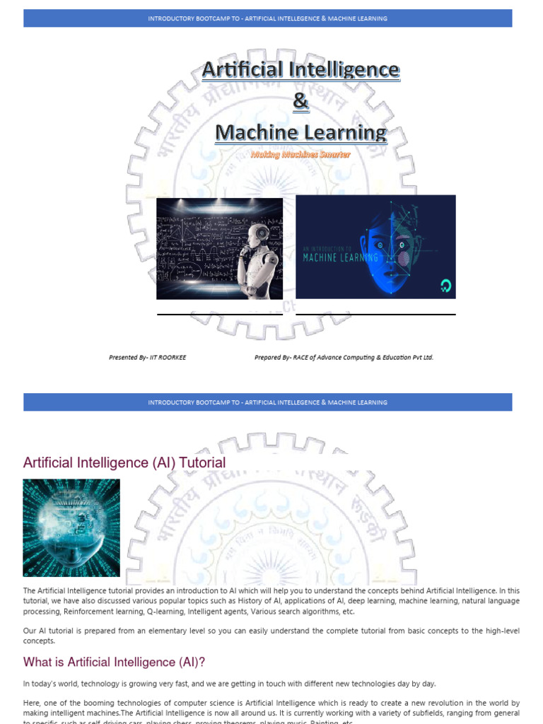 Ai ML - Iit Roorkee | PDF | Artificial Intelligence | Intelligence (AI ...