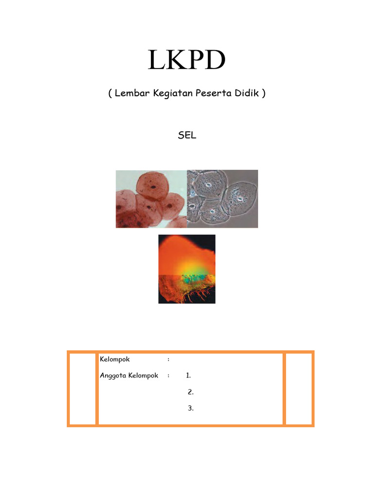 LKPD Sel | PDF | Karier & Perkembangan | Sains & Matematika