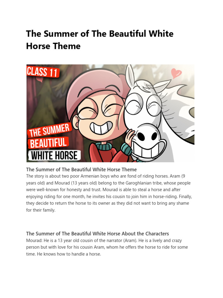 The Summer of The Beautiful White Horse Theme | PDF