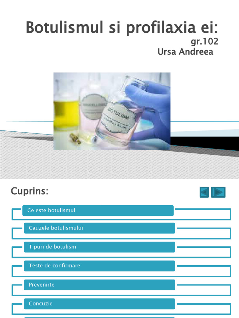 Botulismul Si Profilaxia | PDF