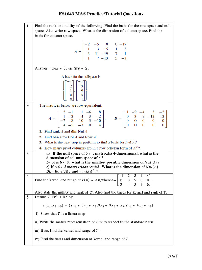 MAS - Practice or Tutorial Questions | PDF
