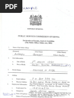 NPSC Wealth Declaration Form | PDF