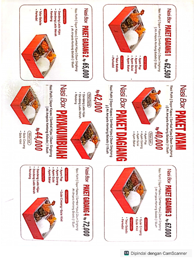 Menu Box | PDF