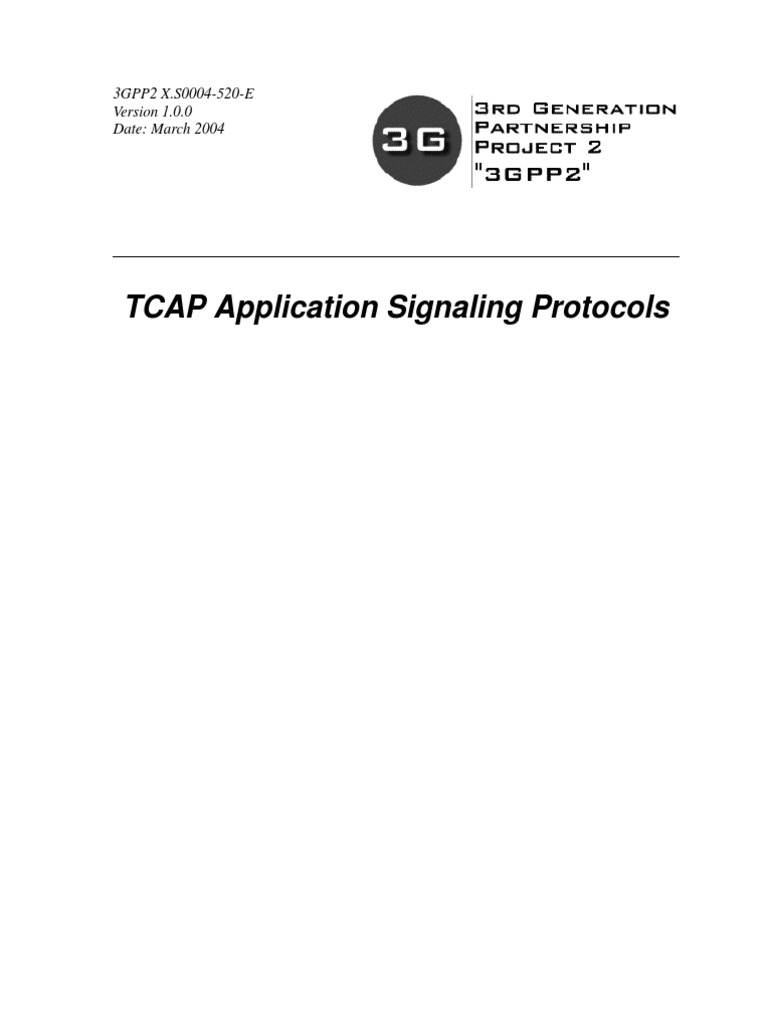TCAP Application Signaling Protocols | PDF | Identifier | Parameter ...