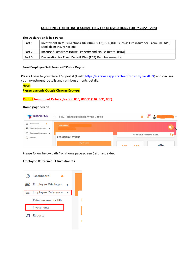 Tax Declaration Guide 2022-23 | PDF | Loans | Insurance