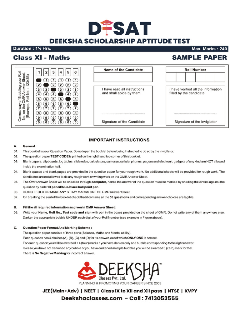 Sample Paper Class XI Maths | Download Free PDF | Cathode | Atoms