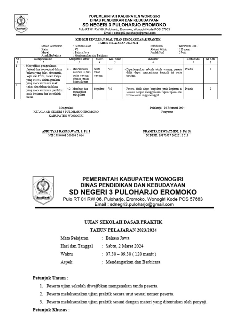 PRAKTIK BAHASA DAERAH Fix | PDF