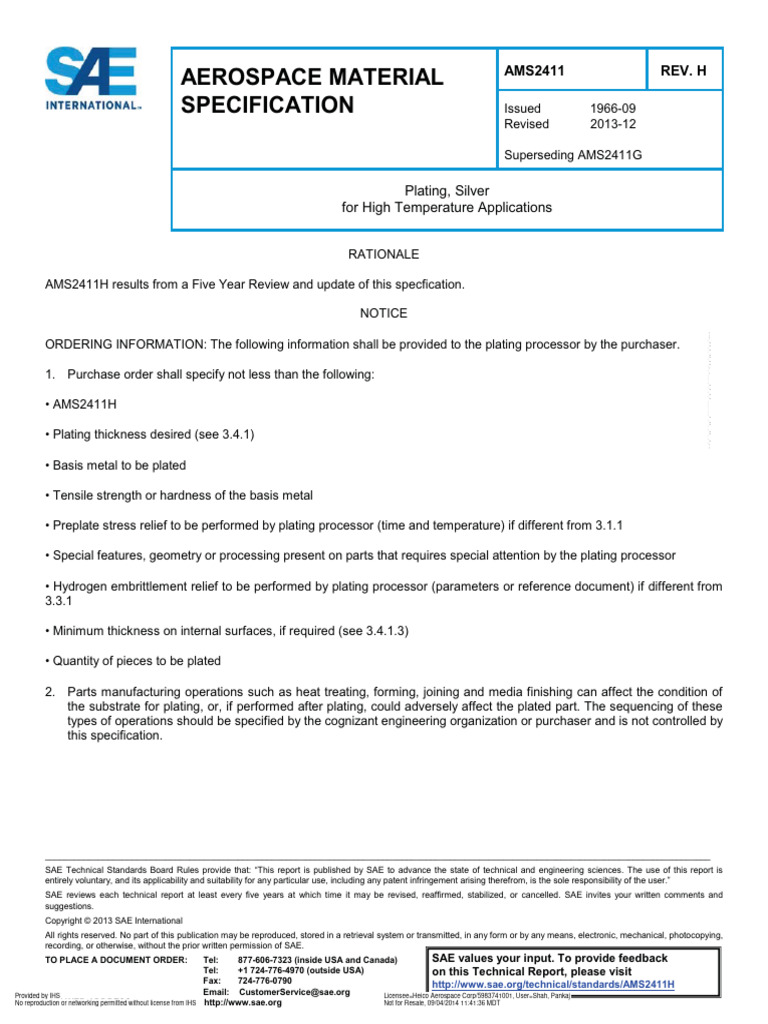 Ams2411 | PDF | Stainless Steel | Steel