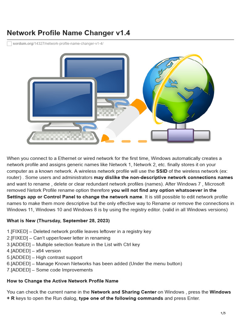 Network Profile Name Changer v14 | PDF | Windows Registry | Microsoft ...