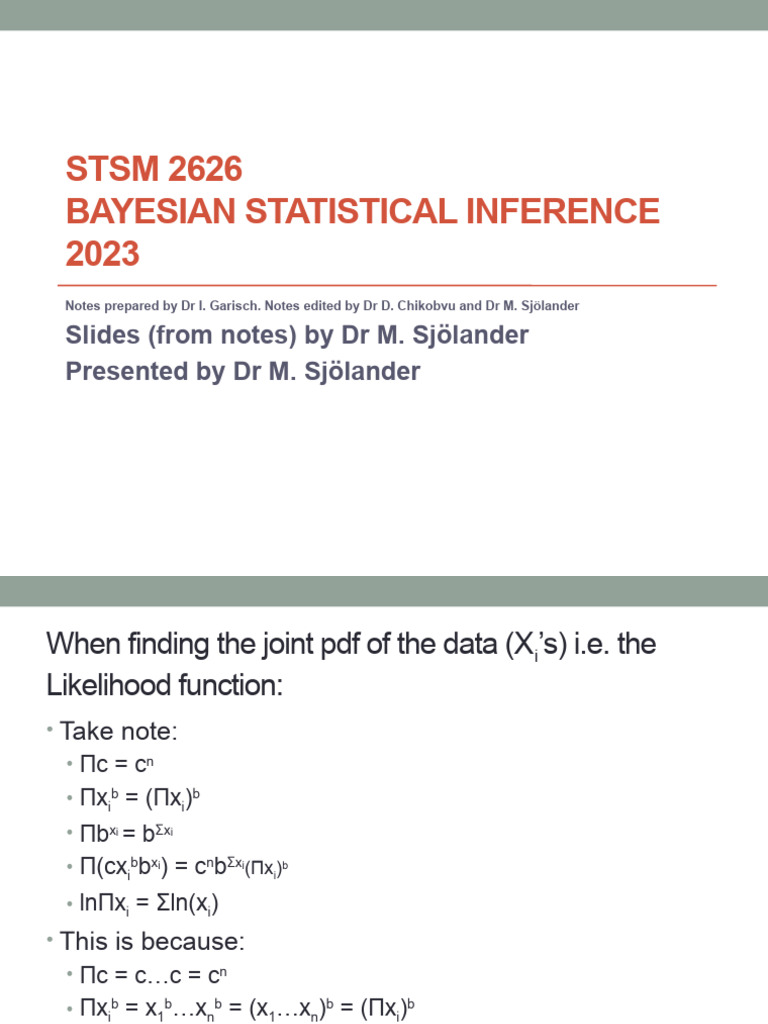 Lecture 5 | PDF | Probability Density Function | Bayesian Inference