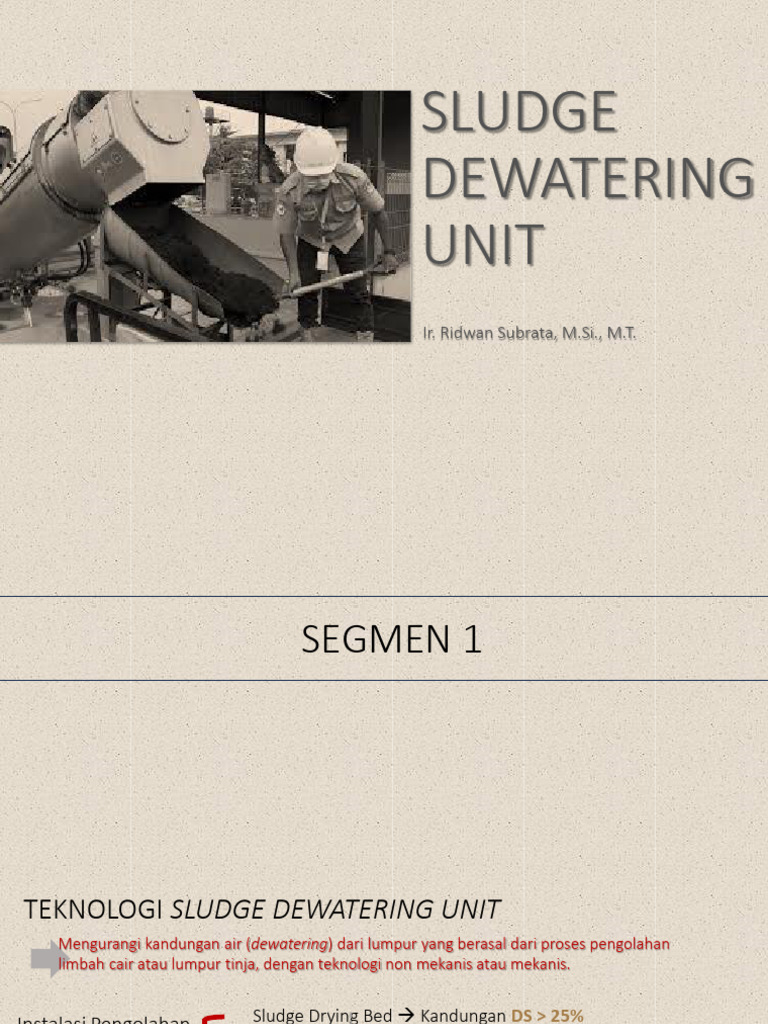 Teknologi Unit Dewatering Sludge Indonesia | PDF | Teknologi & Rekayasa