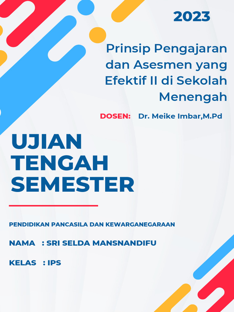 UTS PROJEK PEMBELAJARANN - Modul Ajar Yang Memmperhatikan Karakteristikk Peserta Didik, TARL ...