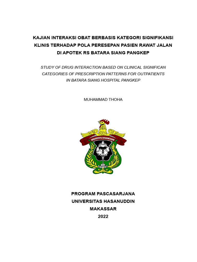 Interaksi Obat dan Pola Peresepan Rawat Jalan | PDF
