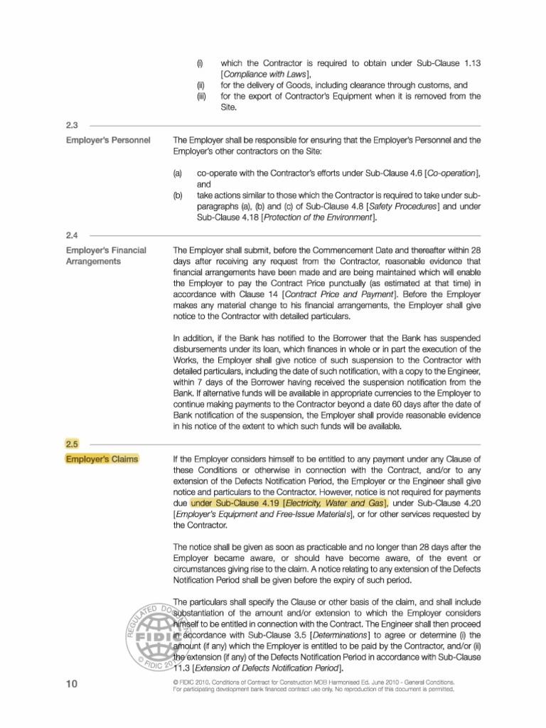 Sub Clause 2.5 | PDF | Finance & Money Management