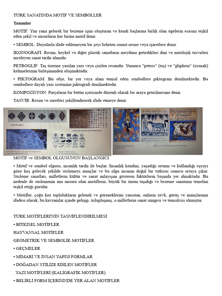Türk Sanatında Motif Ve Semboller | PDF