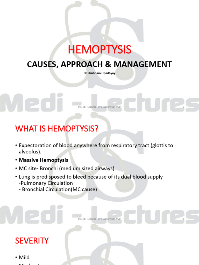 HEMOPTYSIS | PDF | Lung | Respiratory Tract