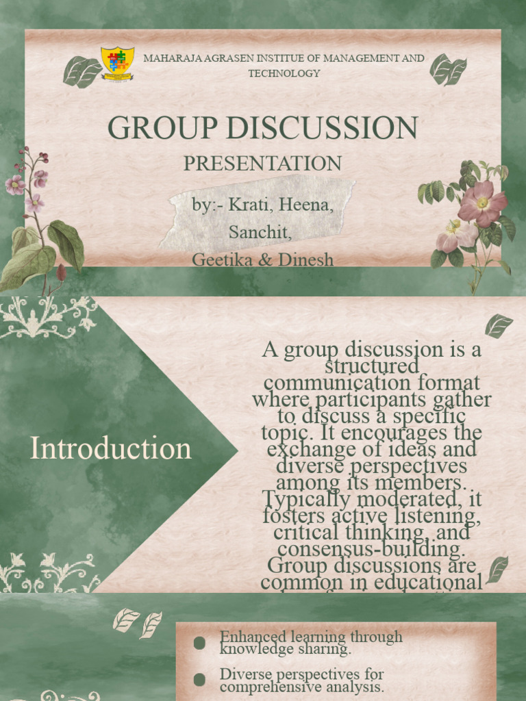 GD PPT Final | PDF | Conversation | Critical Thinking