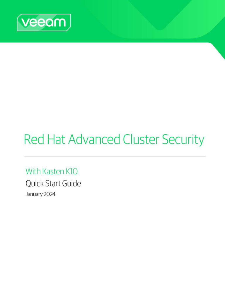 Kubernetes Red Hat Acs Quick Start | PDF