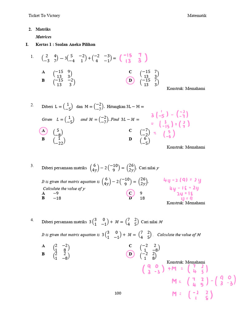 Matriks | PDF | Mathematical Objects | Applied Mathematics