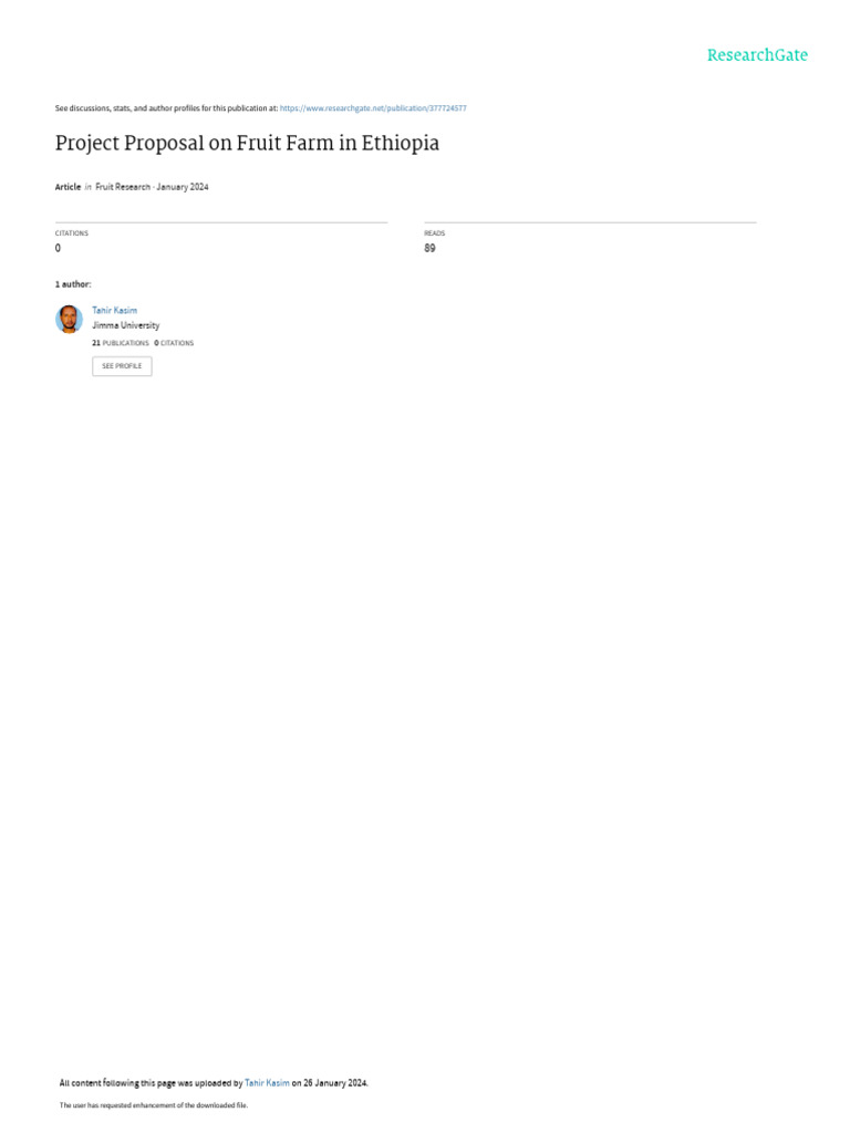 Project Proposalon Fruit Prouction 1 | PDF | Internal Rate Of Return ...