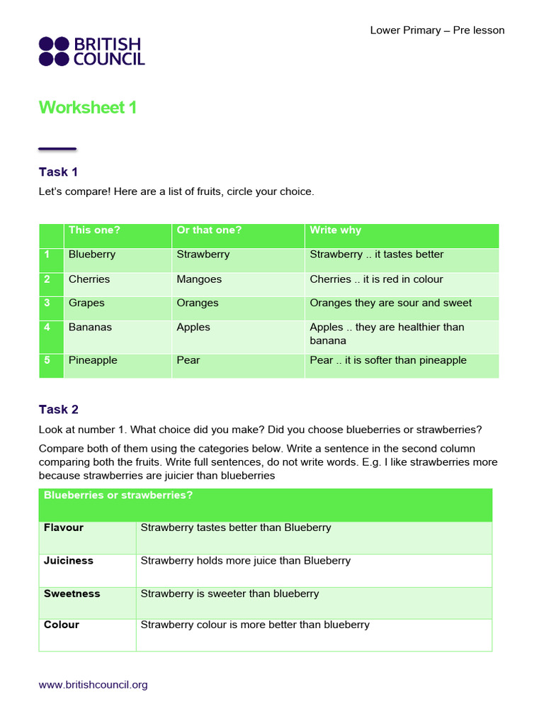 Dhriti - Post Lesson Worksheet Day 2 | PDF | Fruit | Orange (Fruit)