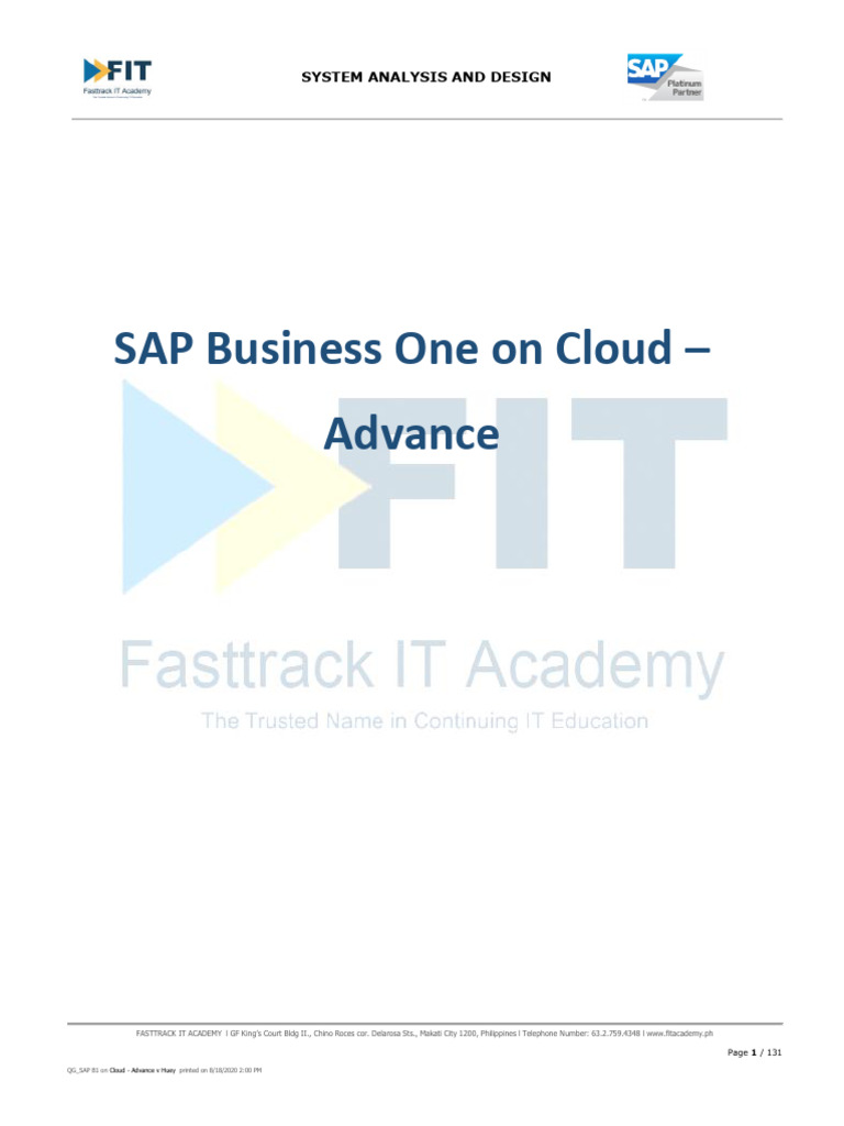 SAP Business One Cloud Guide | PDF | Cloud Computing | Computing