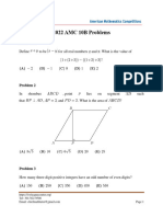 2019 Amc 10b Problems and Answers 1 | PDF | Triangle | Ratio