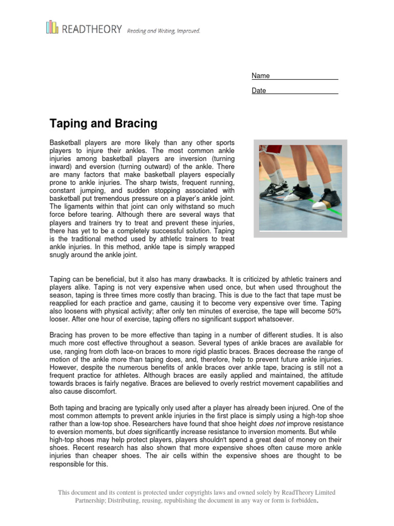 Taping and Bracing | Download Free PDF | Shoe | Ankle
